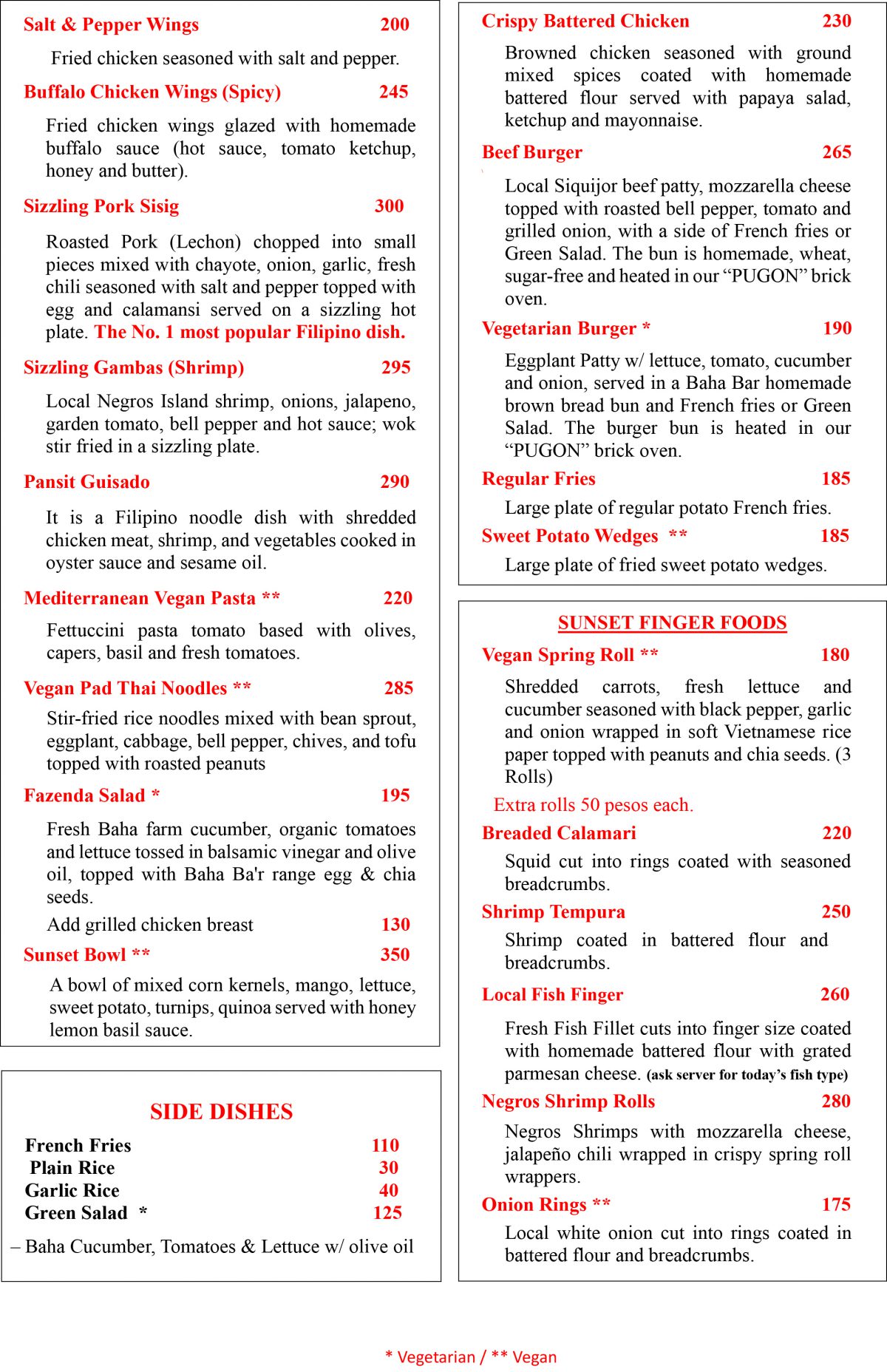 Menu – Republika Bar